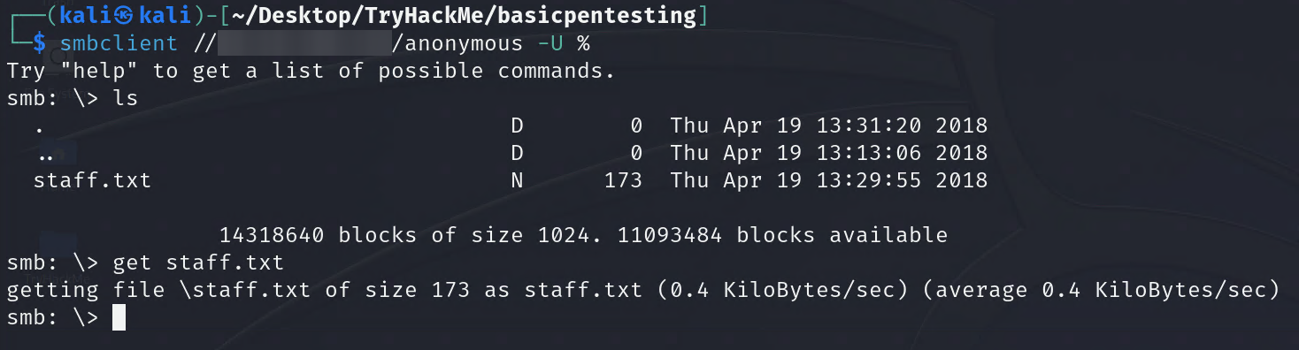 Tryhackme Basic Pentesting Hexarmored